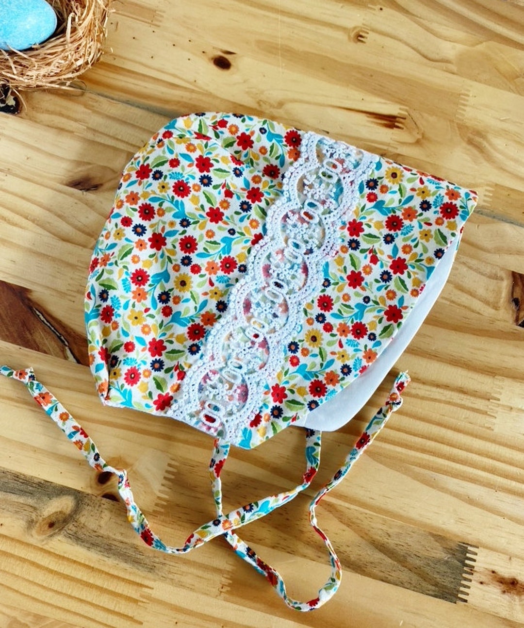 Classic Baby Bonnet, Beautiful Floral and Lace - Etsy Singapore
