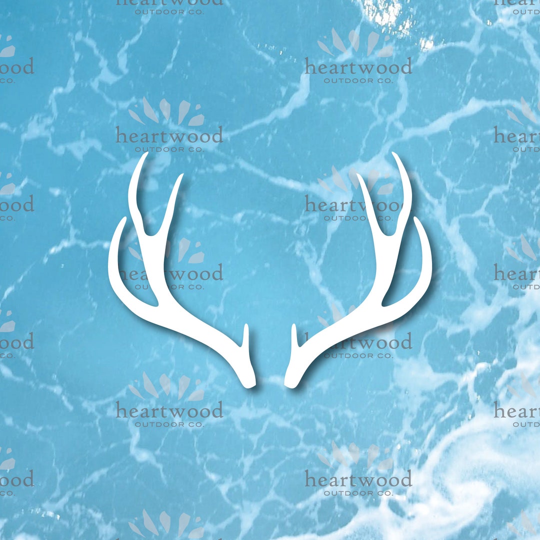 Antlers Vinyl Decal // Car Window Decal, Laptop Decal, Phone Decal ...