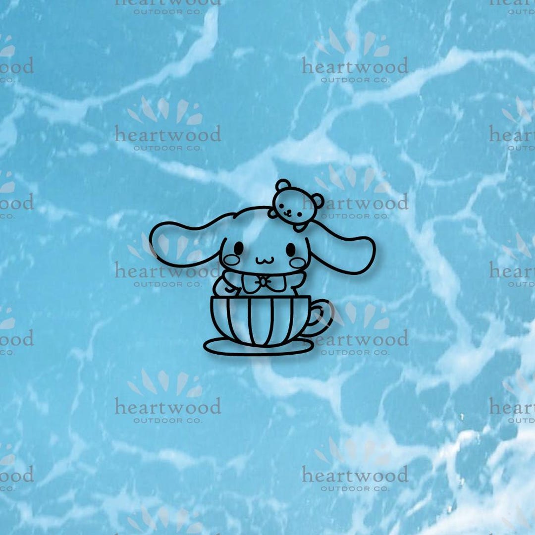 Cinnamoroll Tea Anime Vinyl Decal Sanrio// Window Sticker, Car Bumper ...