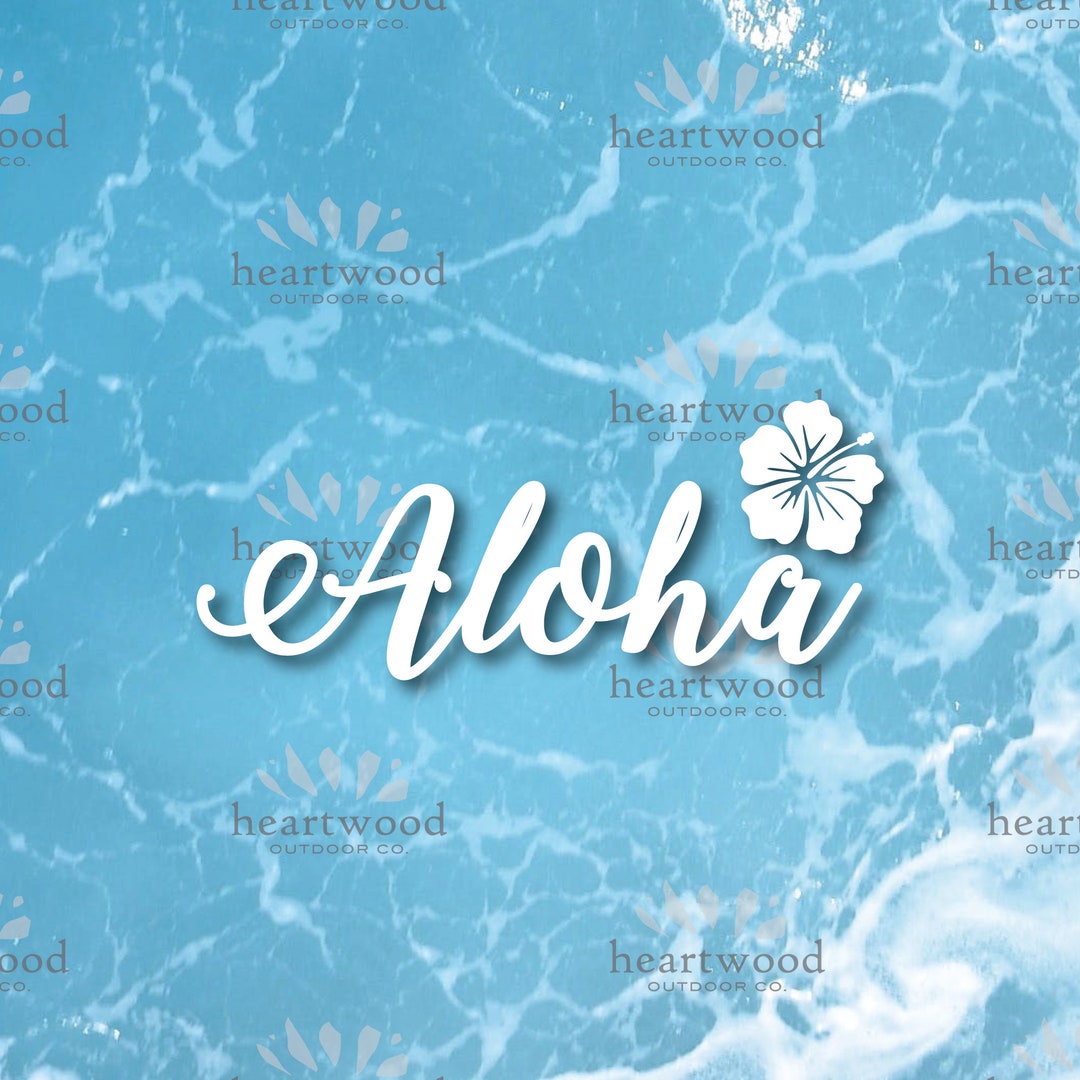 Aloha Vinyl Decal // Car Window Decal, Laptop Decal, Phone Decal ...