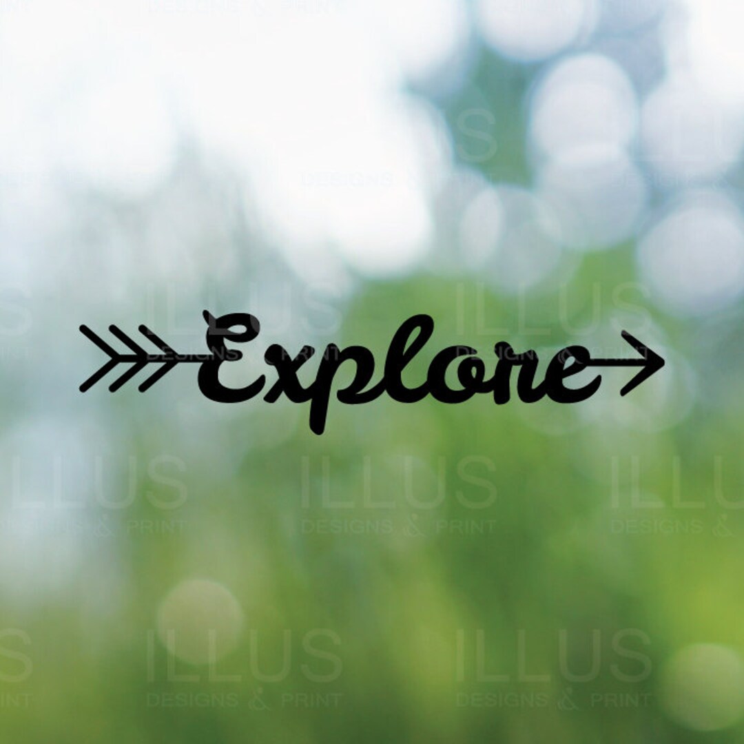 Explore Arrow Vinyl Decal // Car Decal, Car Bumper, Car Sticker, Vinyl ...
