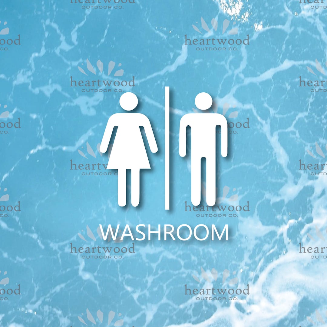 Washroom Vinyl Decal // Business Decals, Bathroom Decal, Washroom Decal ...