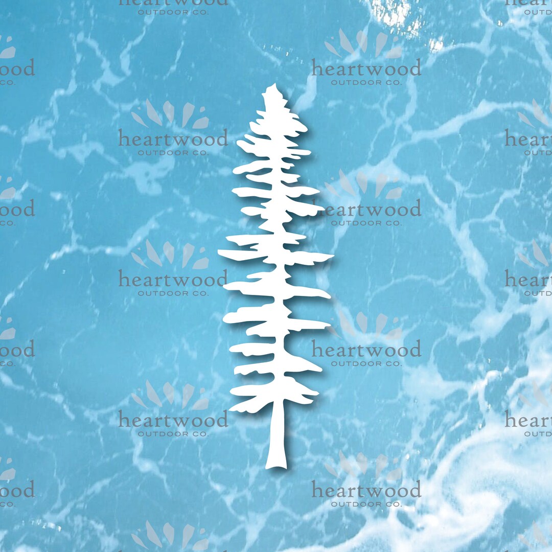Sitka Tree Simple Vinyl Decal // Tree Decal, Laptop Decal, Car Sticker ...
