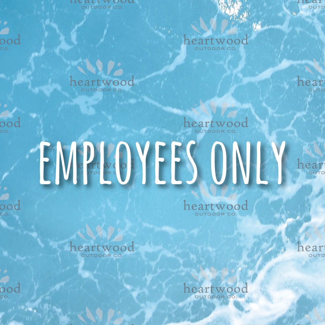 Employees Only Handwritten Vinyl Decal // Business Decals, Employee ...