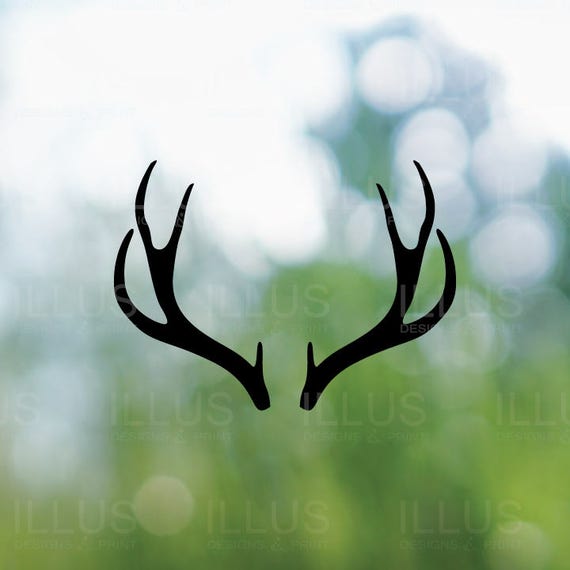 Antlers Vinyl Decal // Car Window Decal Laptop Decal Phone | Etsy