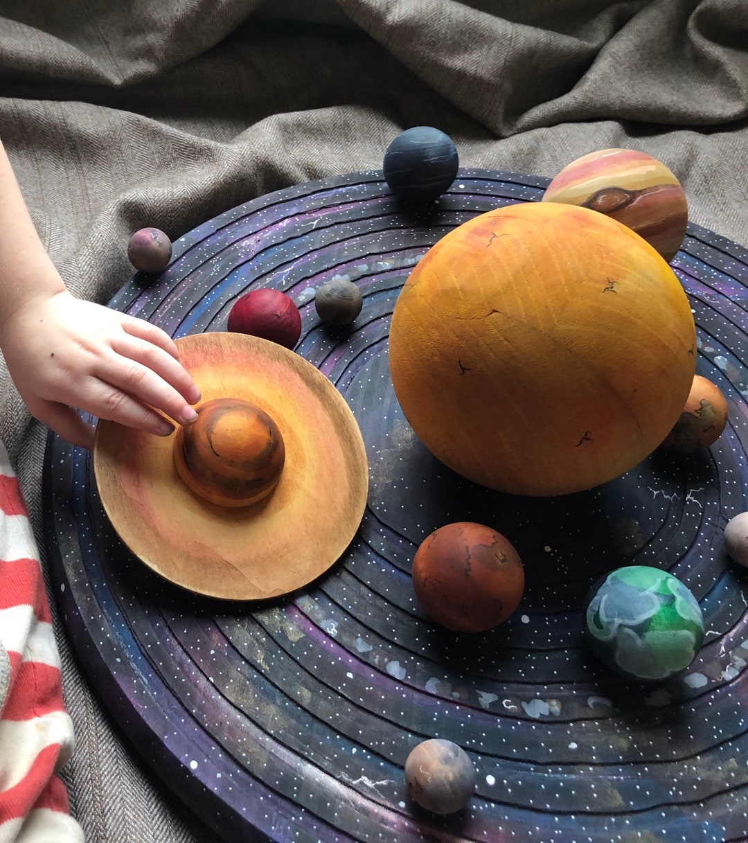The Original Wooden XXL Solar System Galaxy Base Set + Orbit Paths ...