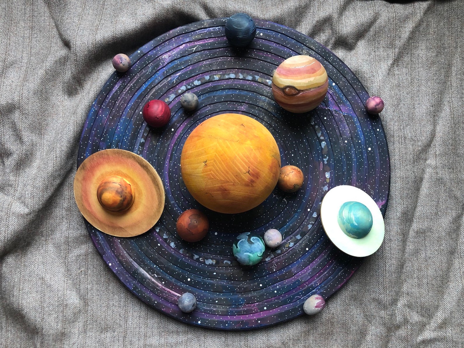 The Original Wooden XXL Solar System Galaxy Base Set Orbit - Etsy