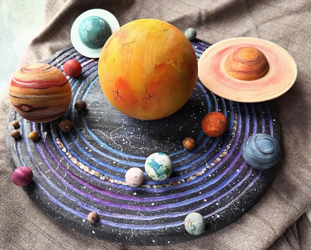 XXL Milky Way Deluxe Galaxy With XXL Planets to Scale Orbit Paths Wood ...