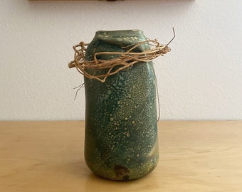 Earthy Green Vase - Etsy