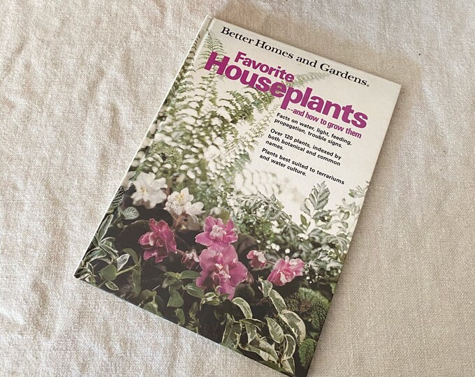 Vintage " Favorite Houseplants " Guide Book : How to Care Guide for ...