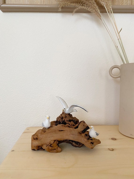Vintage 70's Bird in Flight Statue on Drift Wood : Beach - Etsy
