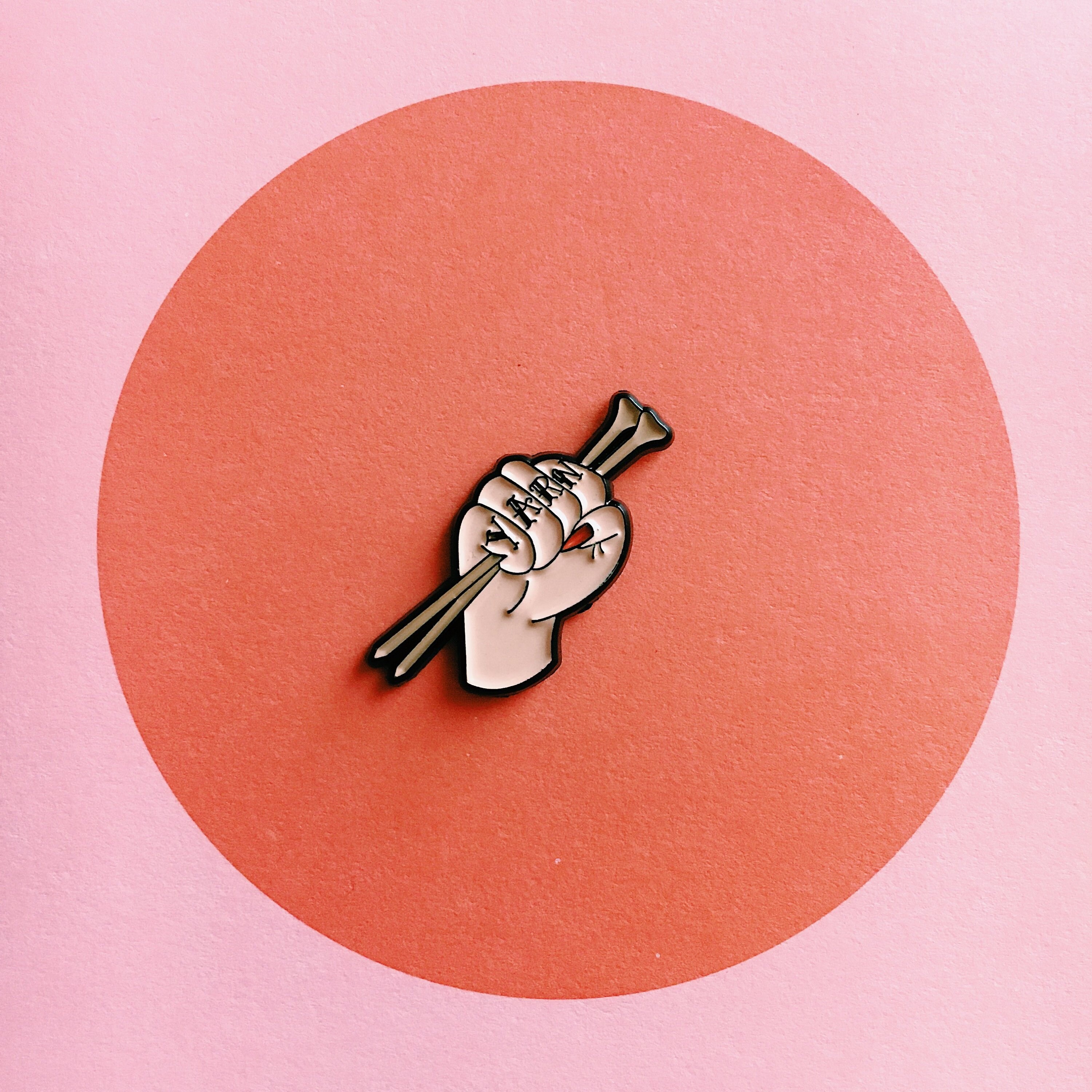 Yarn Hand 03 Knitting Enamel Pin Knitting Needles Fiber | Etsy