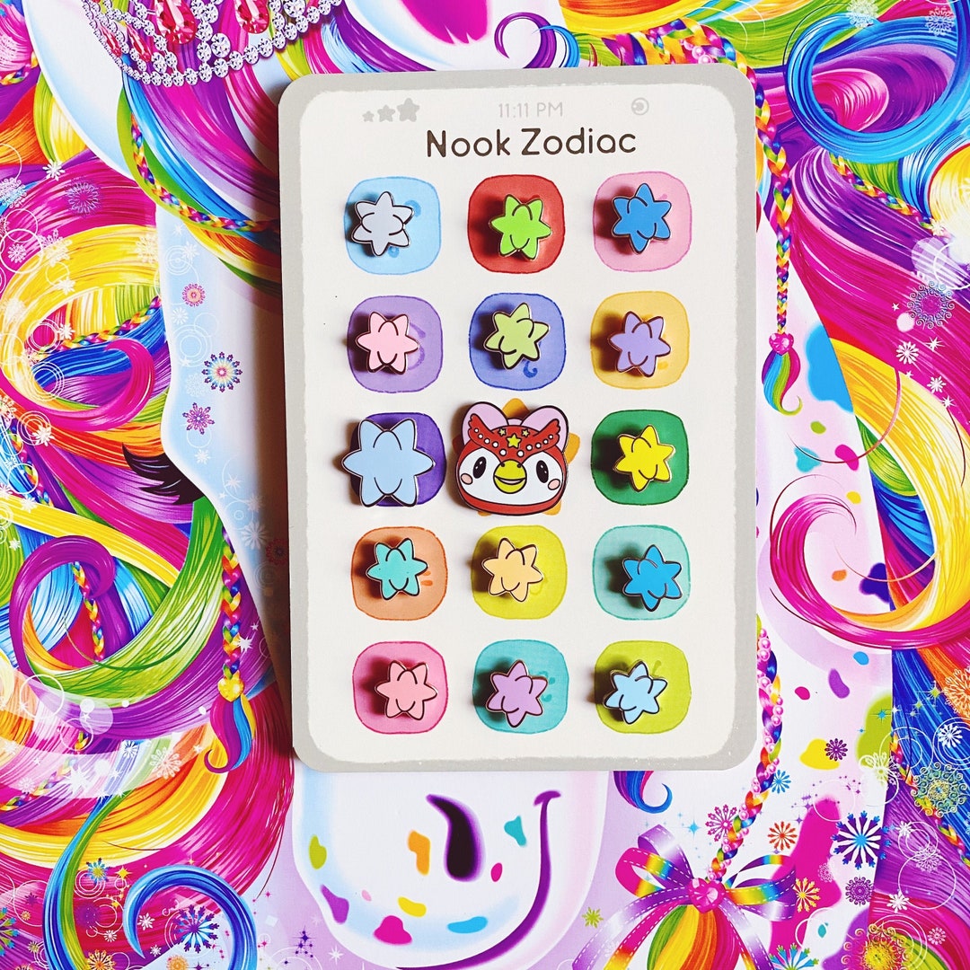Animal Crossing Enamel Pin Set: Celeste & Zodiac Star Fragments - Etsy