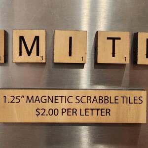 Magnetic Scrabble Tiles - Etsy