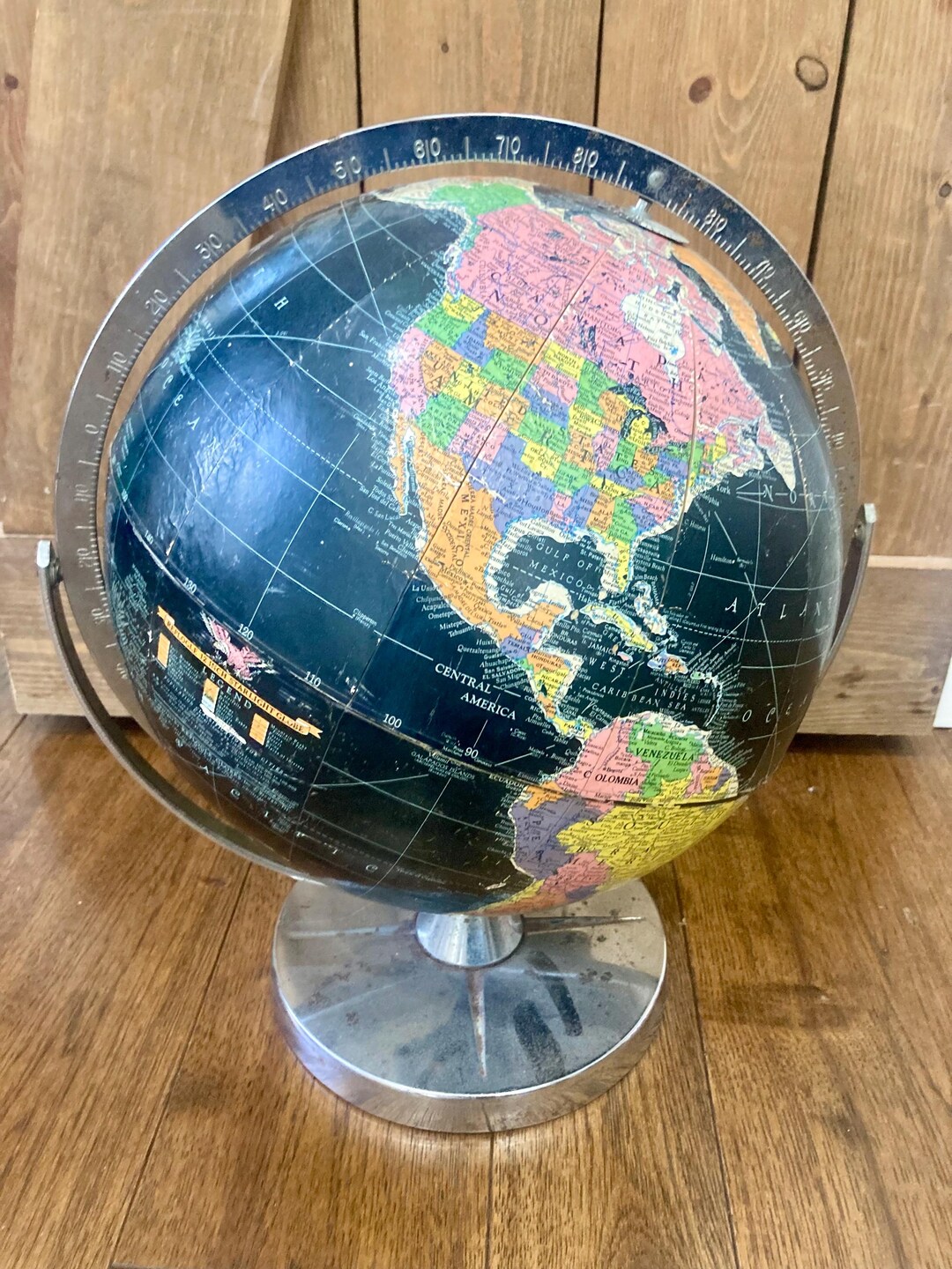 Vintage Black Ocean Replogle Starlight Globe - 12 Inch - Etsy