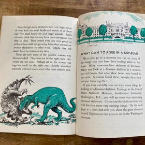 Vintage 1960 Dinosaur Book - Etsy