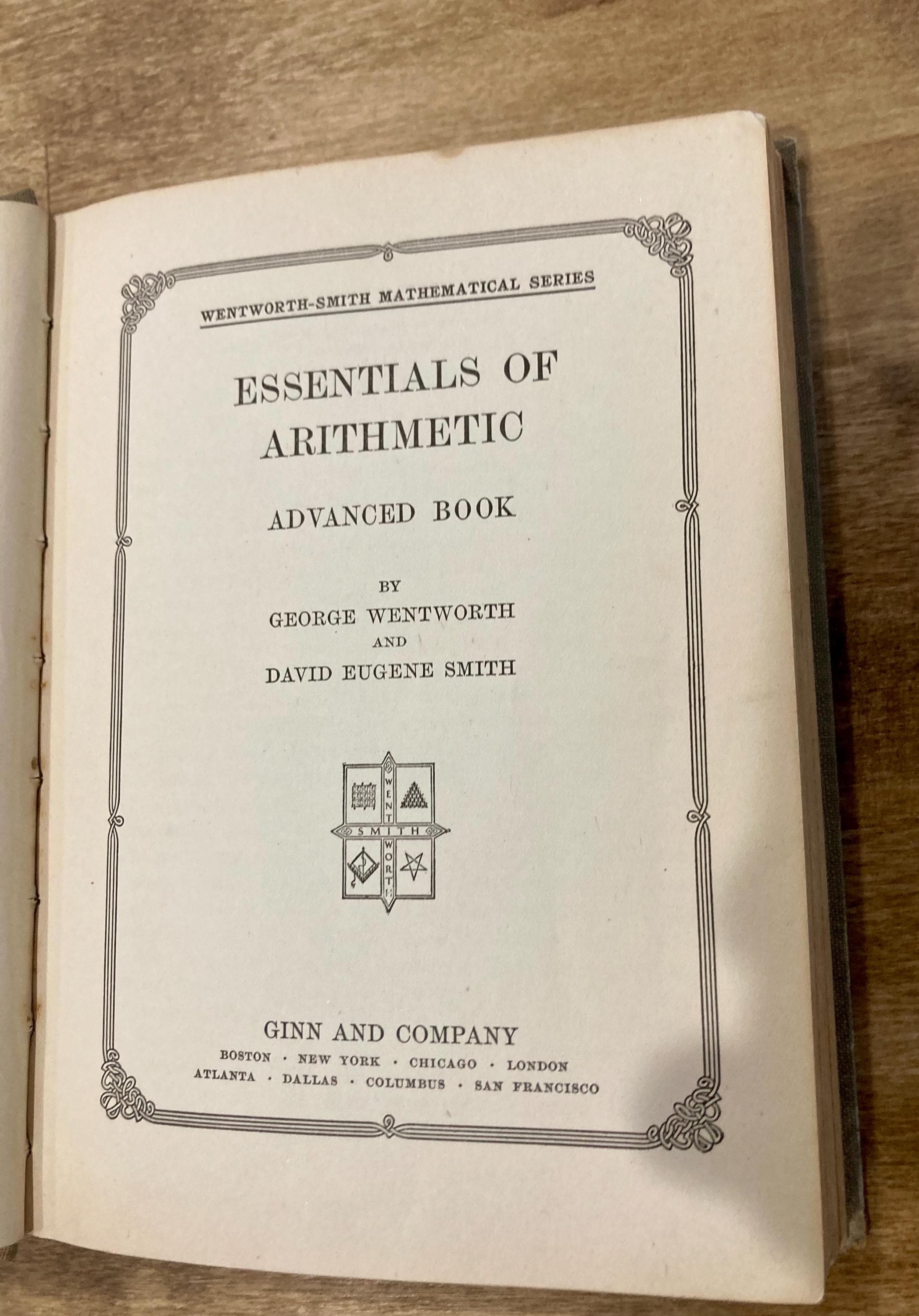 Antique Math Book - Essentials of Arithmetic-1915 - Etsy