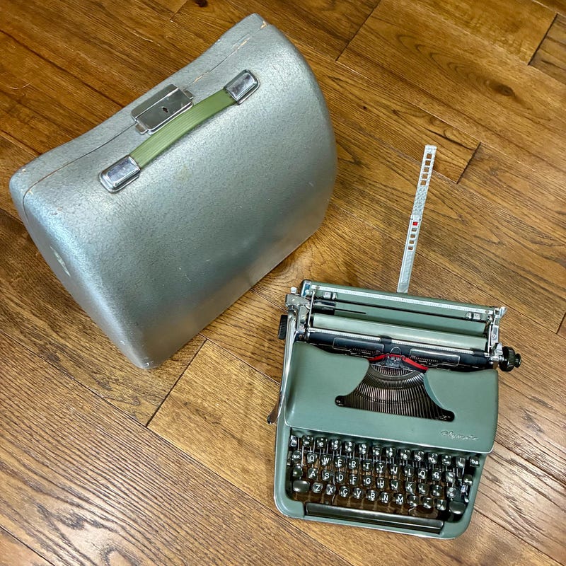 Green Typewriter - Etsy
