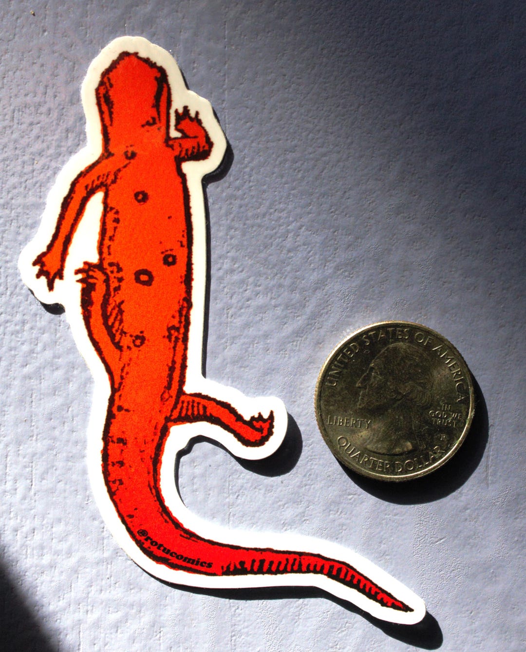 Red Eft Sticker - Juvenile Eastern Newt - Etsy