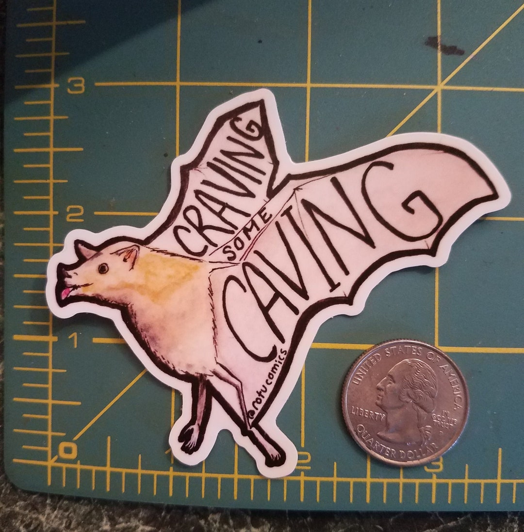 Craving Some Caving Bat Sticker - Etsy
