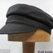 Tevye Cap: Black Cotton Linen Fiddler Hat - Choice of Brim - Etsy