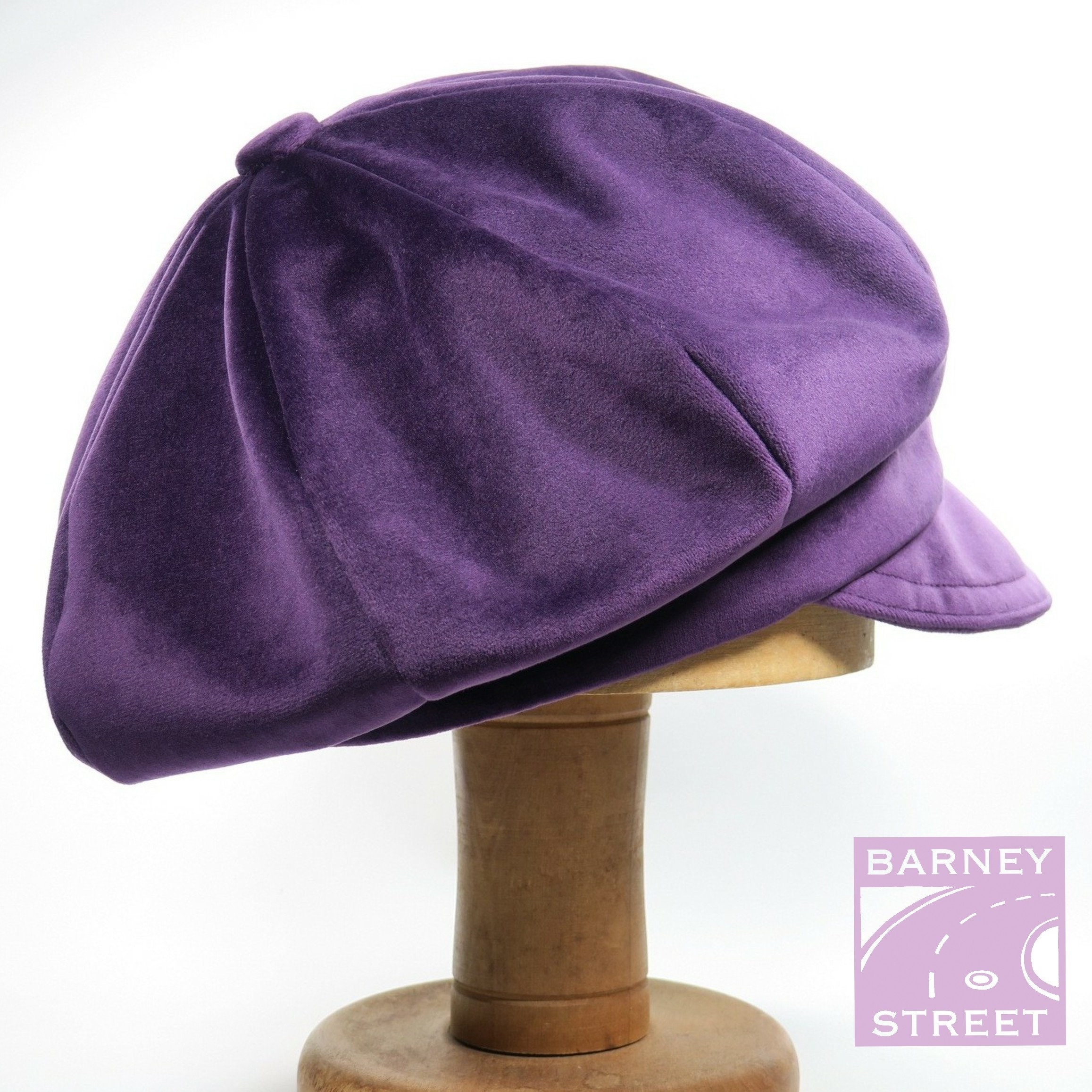 Newsboy Cap Super Slouchy Purple Velvet Winter Cap - Etsy