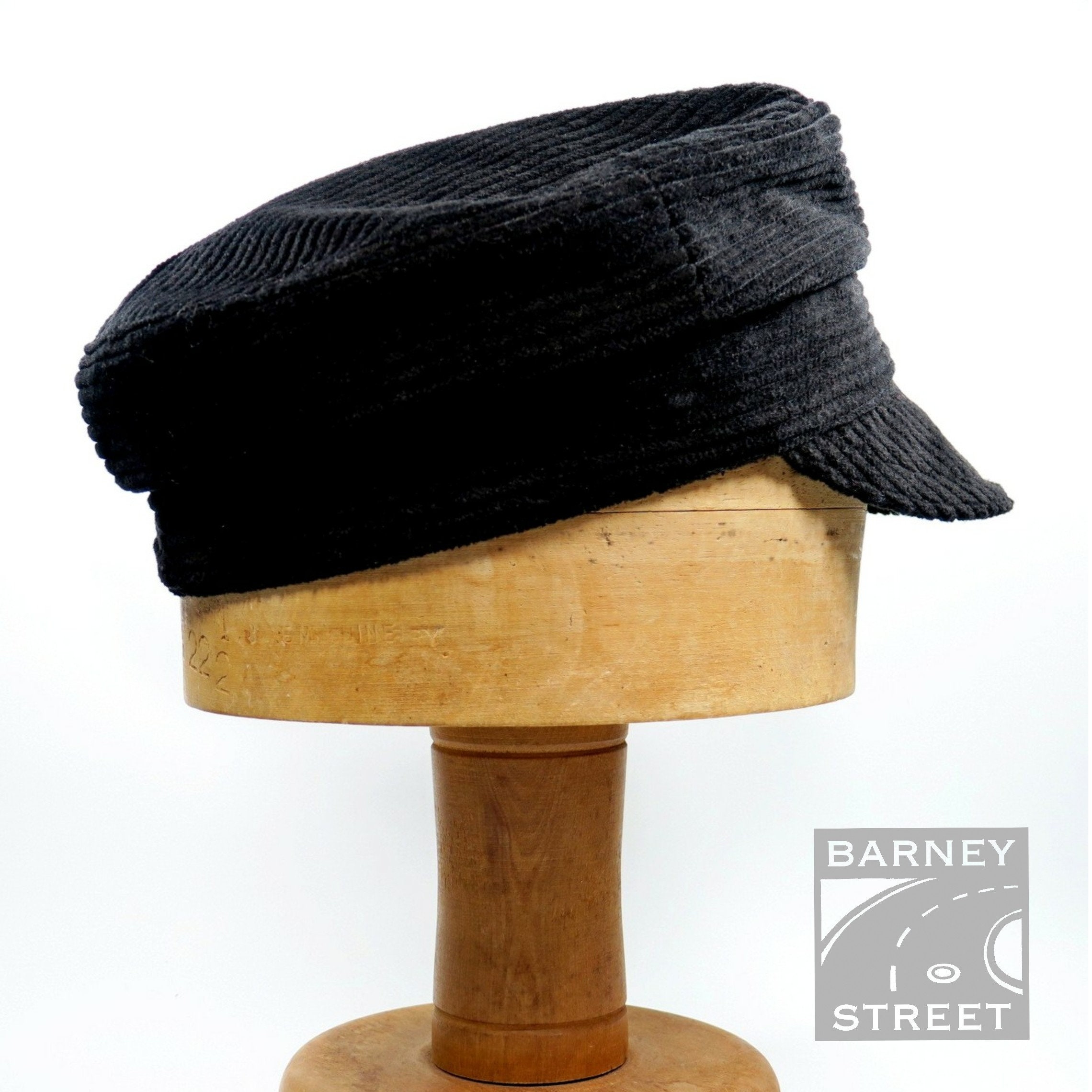 Tevye cap black corduroy fisherman fiddler cap | Etsy