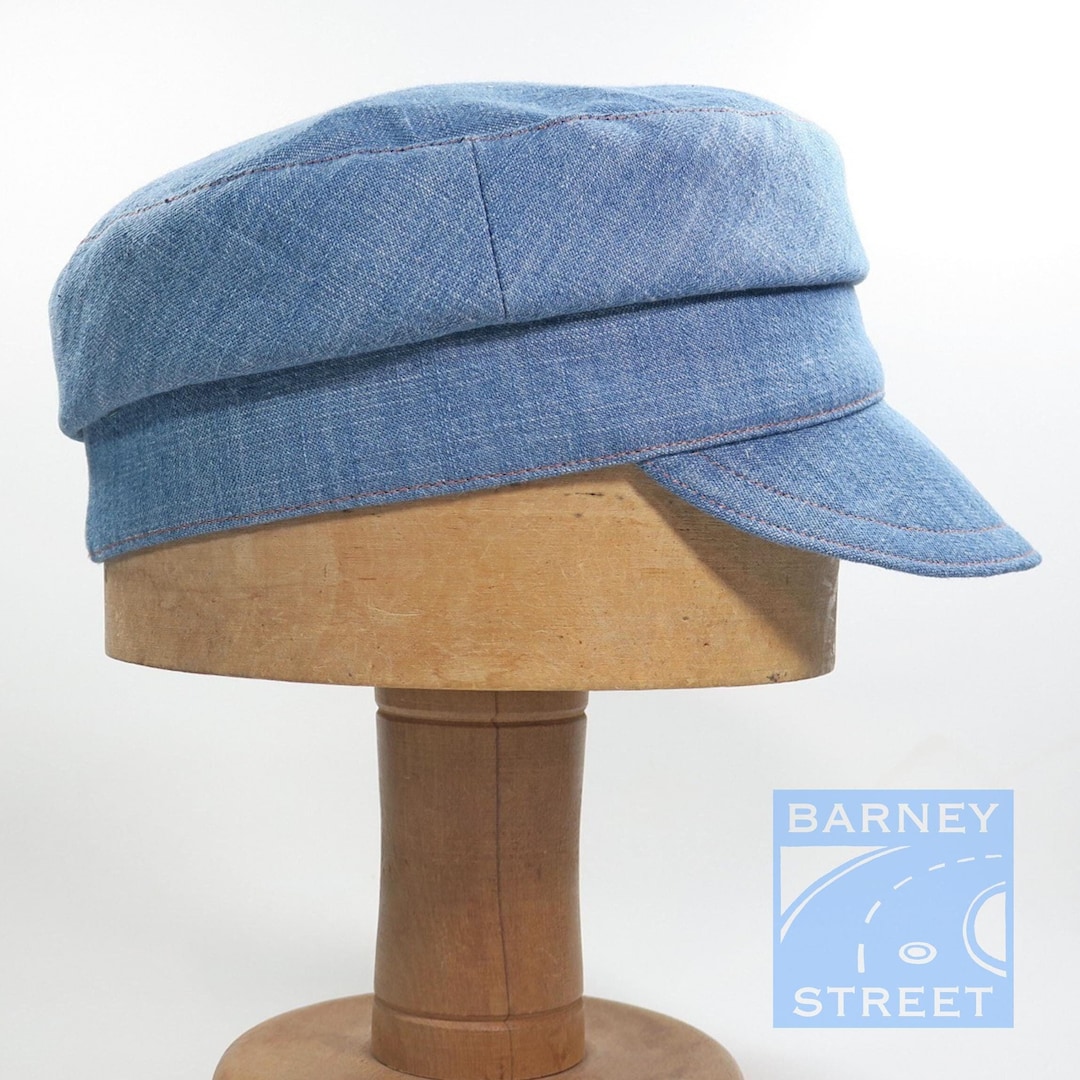 Fiddler on the Roof Hat Chambray Light Blue Cotton Linen Tevye Fiddler ...