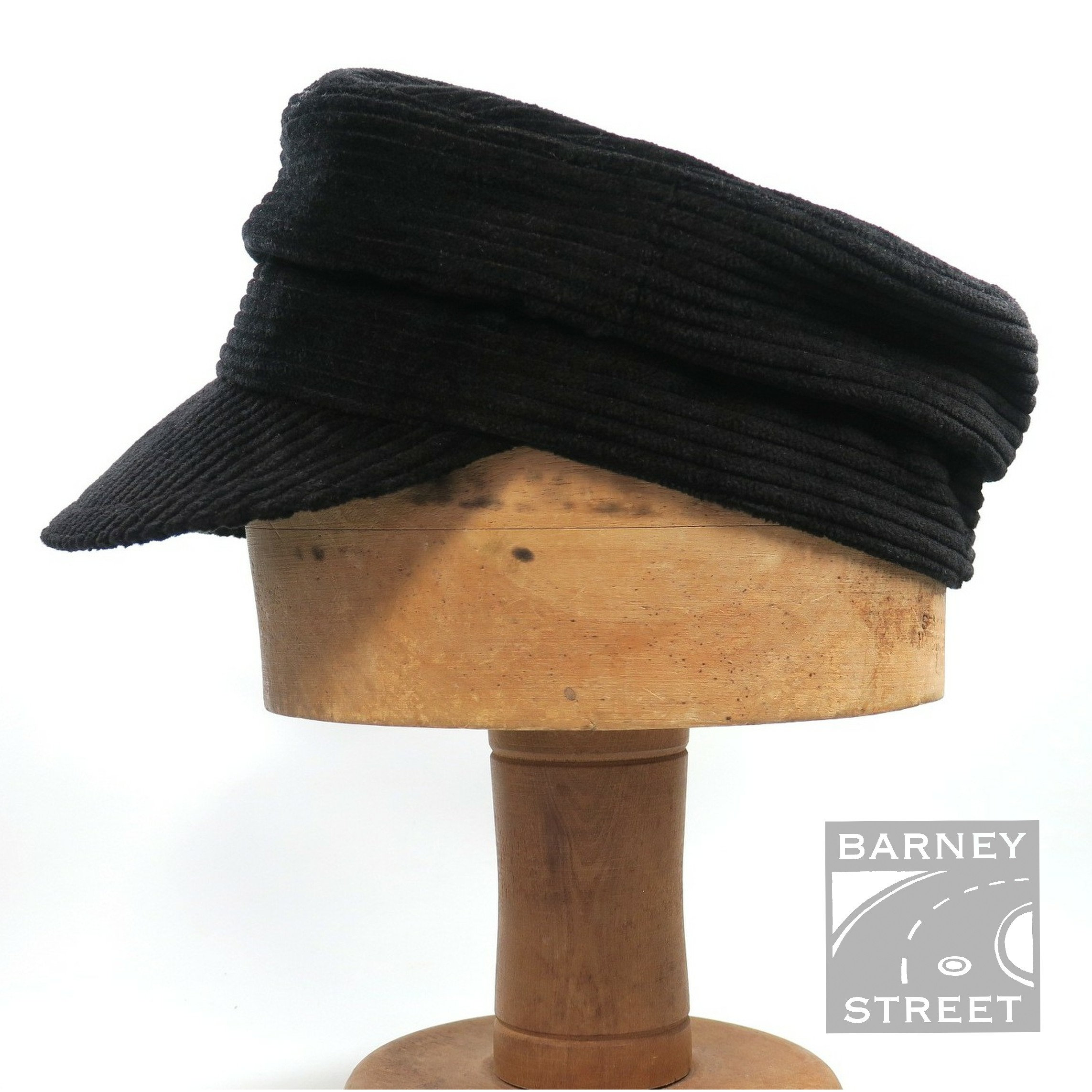 Tevye cap black corduroy fisherman fiddler cap | Etsy