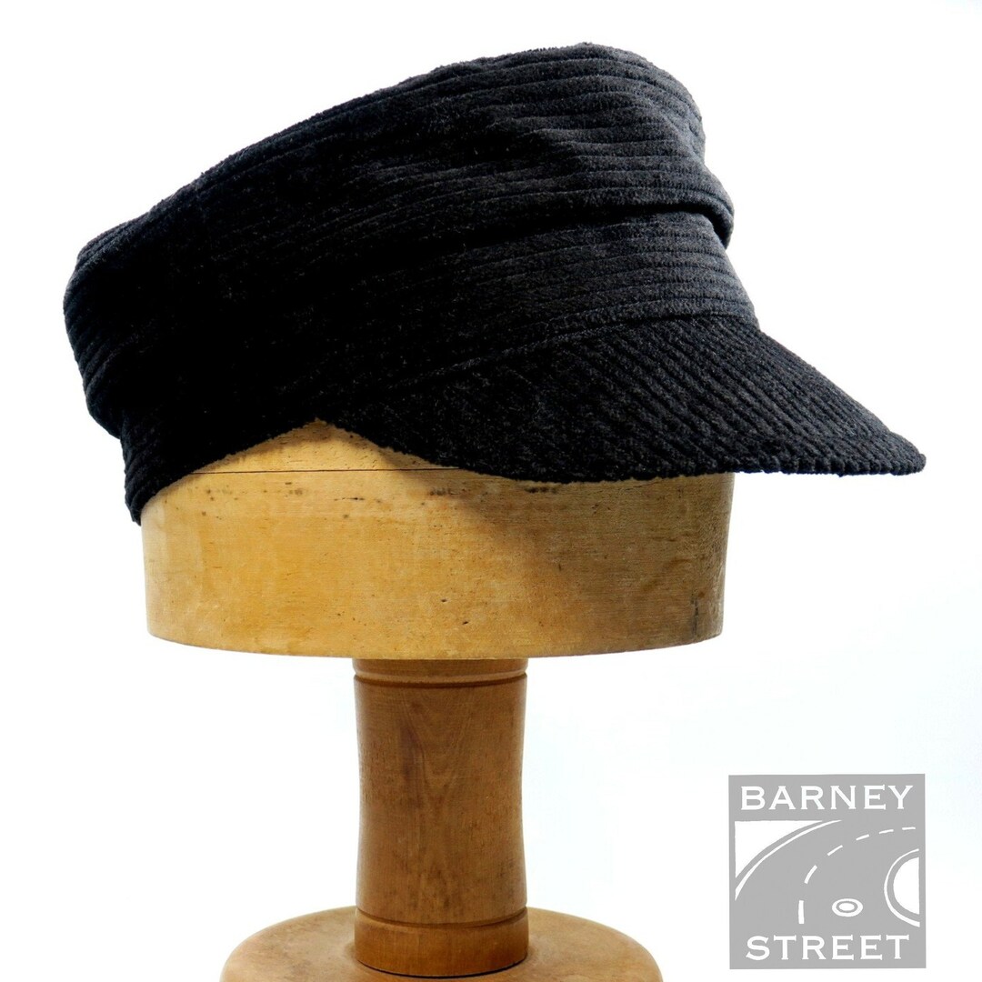 Tevye Cap Black Corduroy Fisherman Fiddler Cap - Etsy