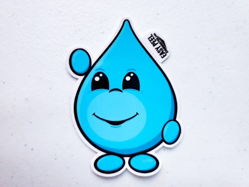 Water Drop Sticker 2.25 X 3 Hydro Sticker | Etsy