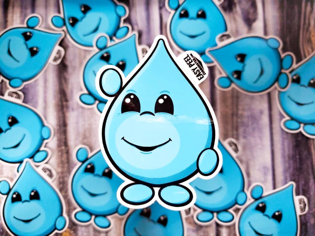 Water Drop Sticker 2.25 X 3 Hydro Sticker - Etsy