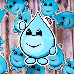 Water Drop Sticker 2.25 X 3 Hydro Sticker - Etsy