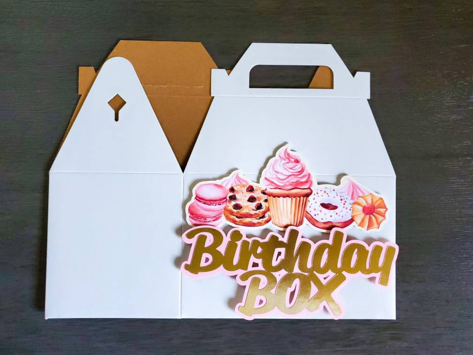 Happy Birthday Large Boxes Gable Box Large Gable Box Treat - Etsy