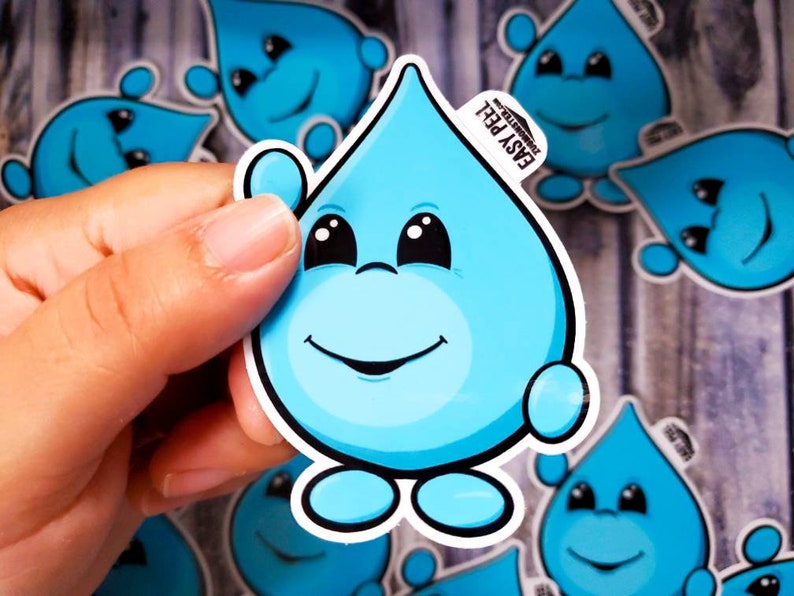 Water Drop Sticker 2.25 X 3 Hydro Sticker | Etsy