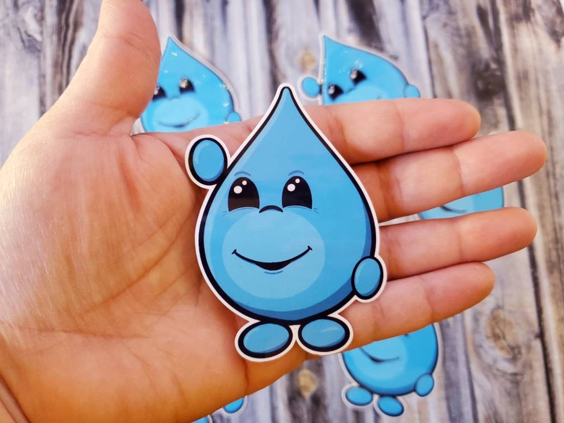 Water drop sticker hydro sticker hydrate or diedrate | Etsy