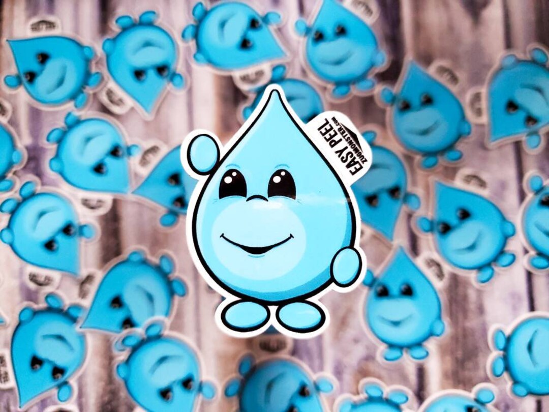 Water Drop Sticker 1.5 X 2, Hydro Sticker, Hydrate or Diedrate ...