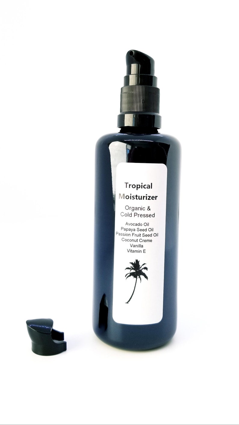 Organic Tropical Body Oil Moisturizer 100ml in Miron Glass With Gel ...
