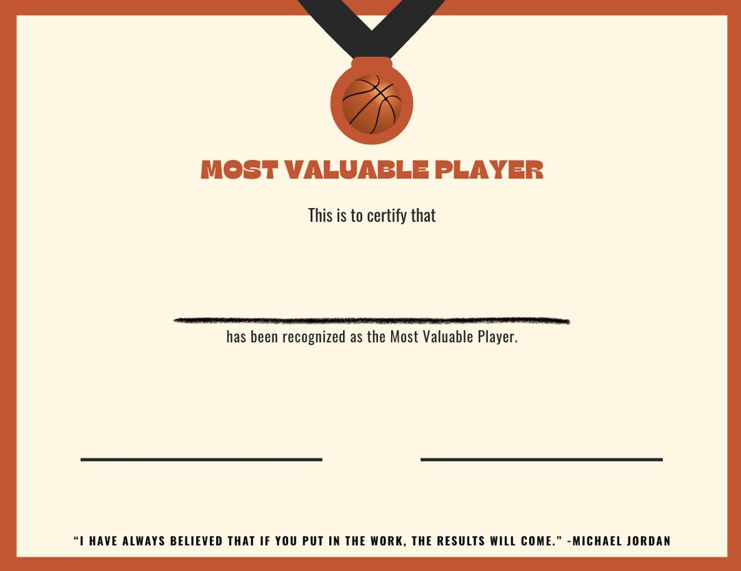 MVP Award Certificates - Etsy
