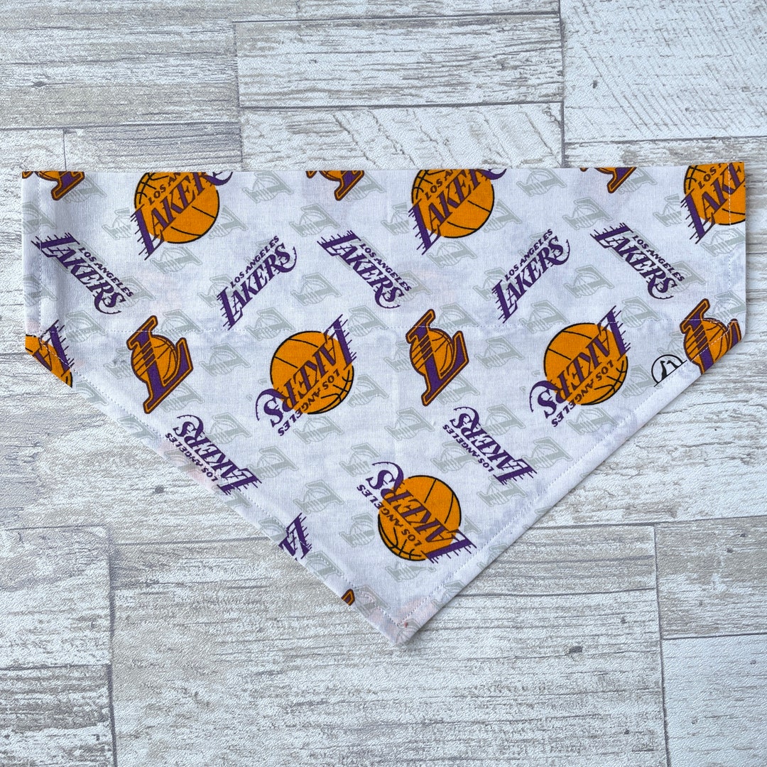 LA Lakers NBA Dog and Cat Pet Bandana - Scrunchie / Elastic or Over the ...