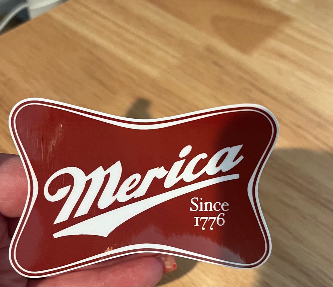 Merica Since 1776 Beer American Sticker Decal - Etsy