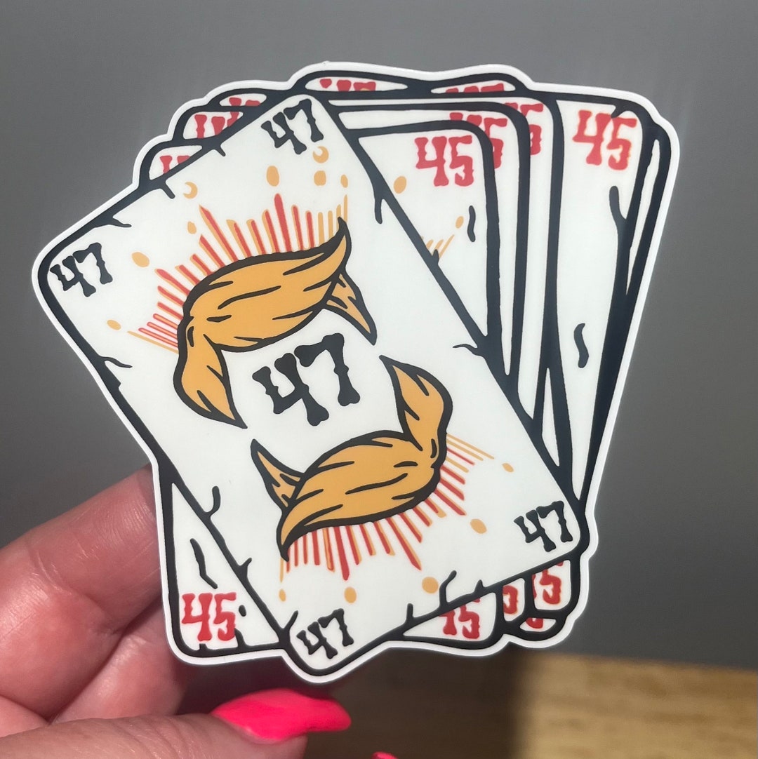 Trump 45-47 Vintage Tarot Cards- MAGA Donald Trump Sticker Decal - Etsy