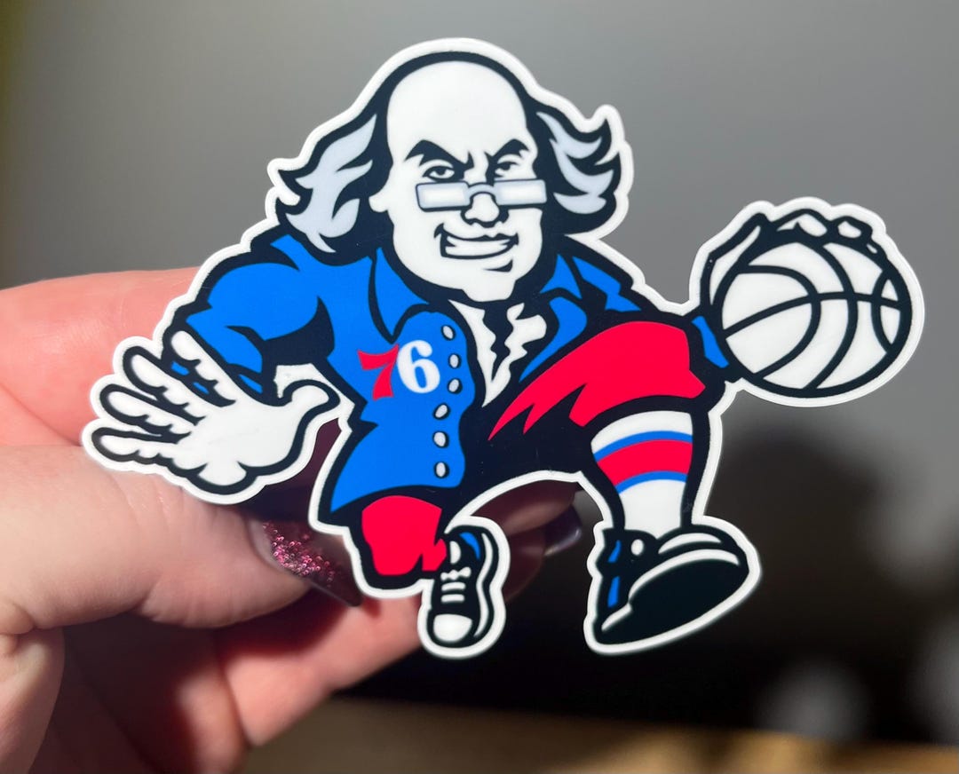 76ers- Ben Franklin Sticker Decal- Philly Sports Philadelphia Phillies ...