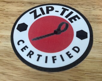 Certified Zip Tie Sticker Decal Tp 1165 Vinyl JDM Euro Truck Car Window ...