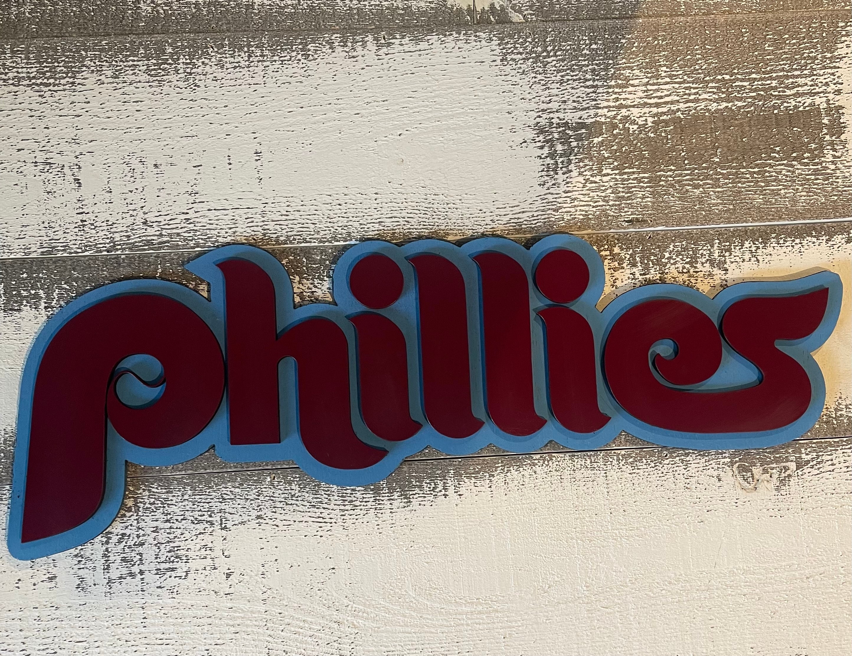 Retro Phillies Custom Layered Sign - Etsy