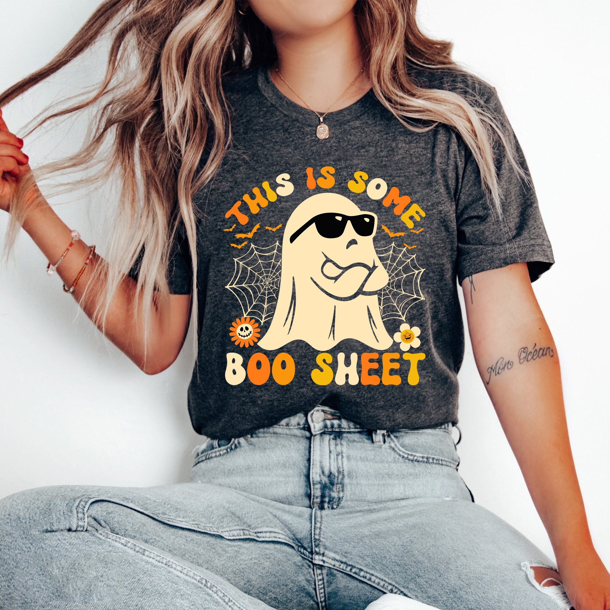 This is Some Boo Sheet Png, Trendy Halloween Svg, Cute Ghost Svg, Retro ...