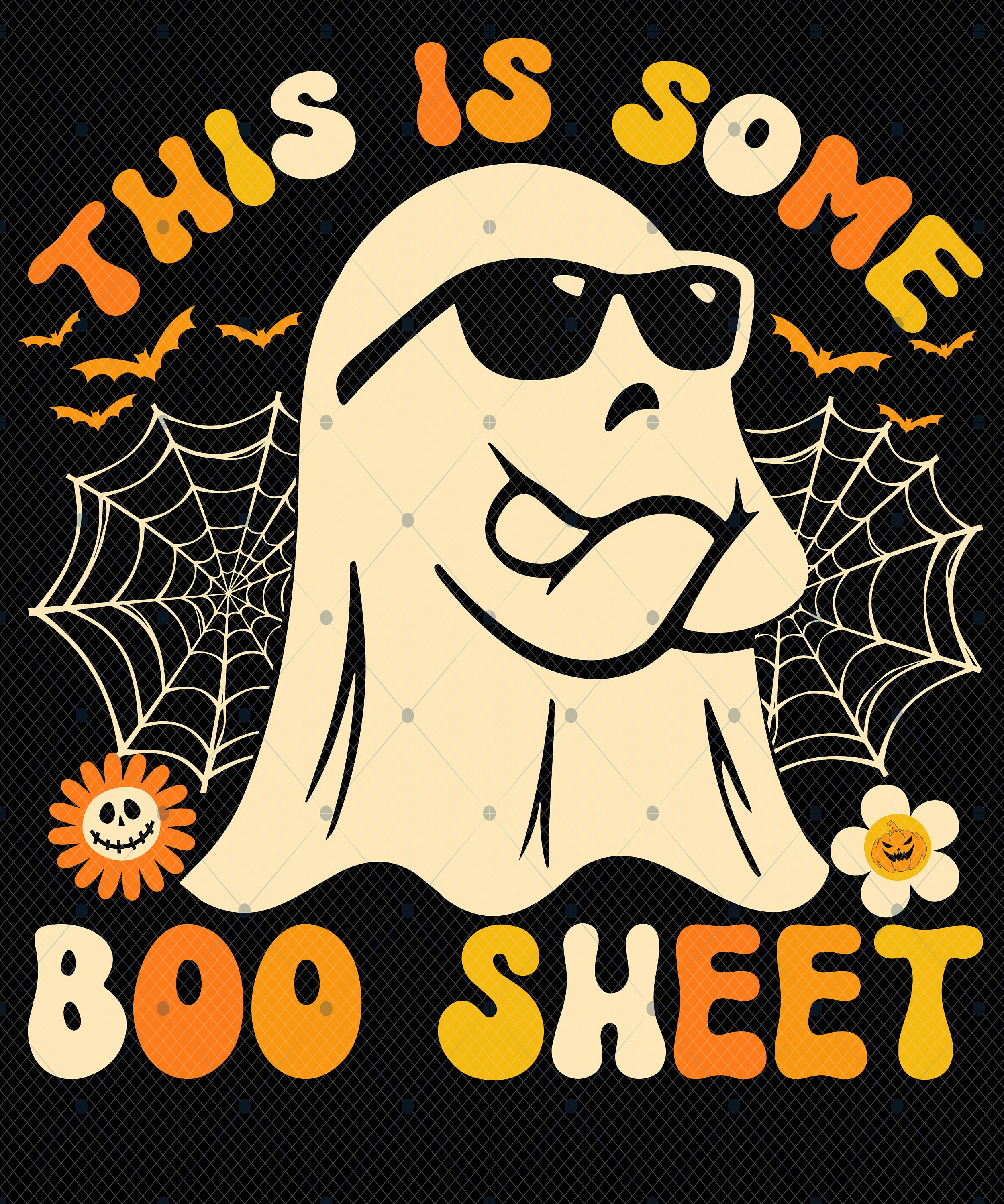 This is Some Boo Sheet Png, Trendy Halloween Svg, Cute Ghost Svg, Retro ...