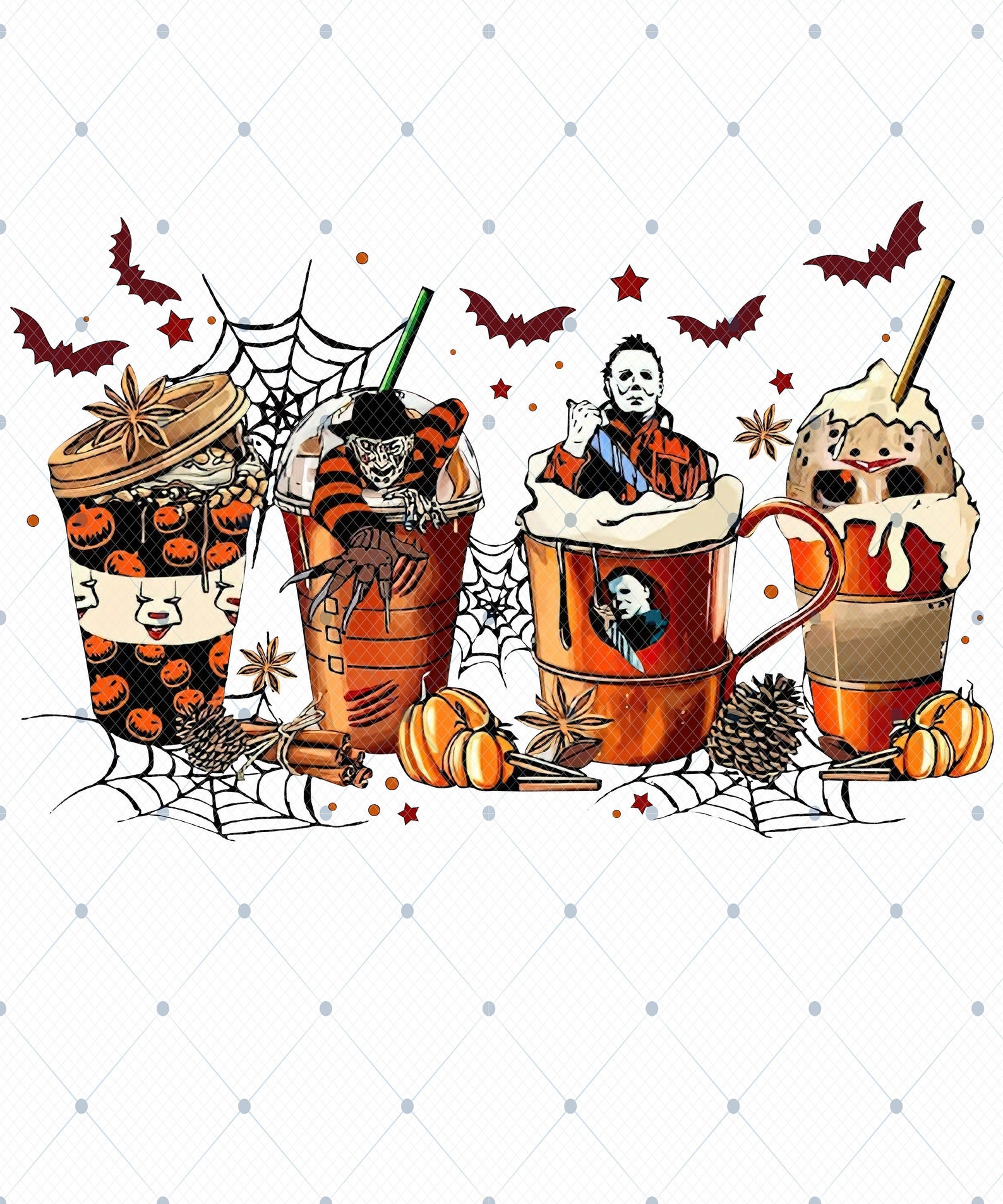 Skeleton Coffee Cups Png, Coffee Cups Png, Skull Coffee Cup Png, Scary ...