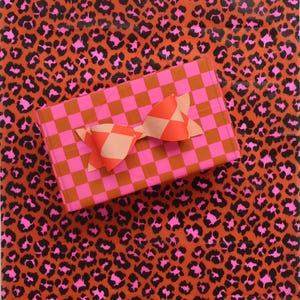 Luxury Tissue Paper, Acid Free, Leopard Print Pattern Ginger & Pink, 10 ...