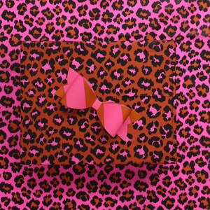 Luxury Tissue Paper, Acid Free, Leopard Print Pattern Ginger & Pink, 10 ...